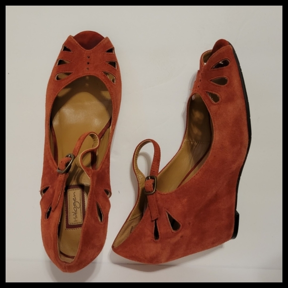 Halogen | Shoes | Nordstroms Halogen Rose Suede Eyelet Wedge | Poshmark